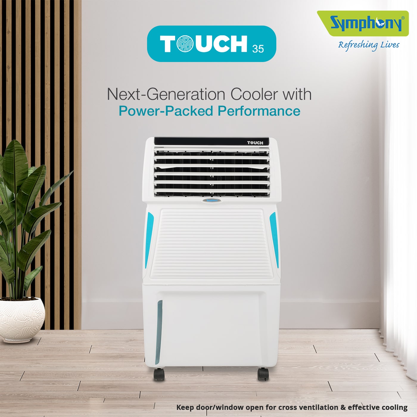 Touch 35L Personal Room Air Cooler for 195 Sqft. Medium Space