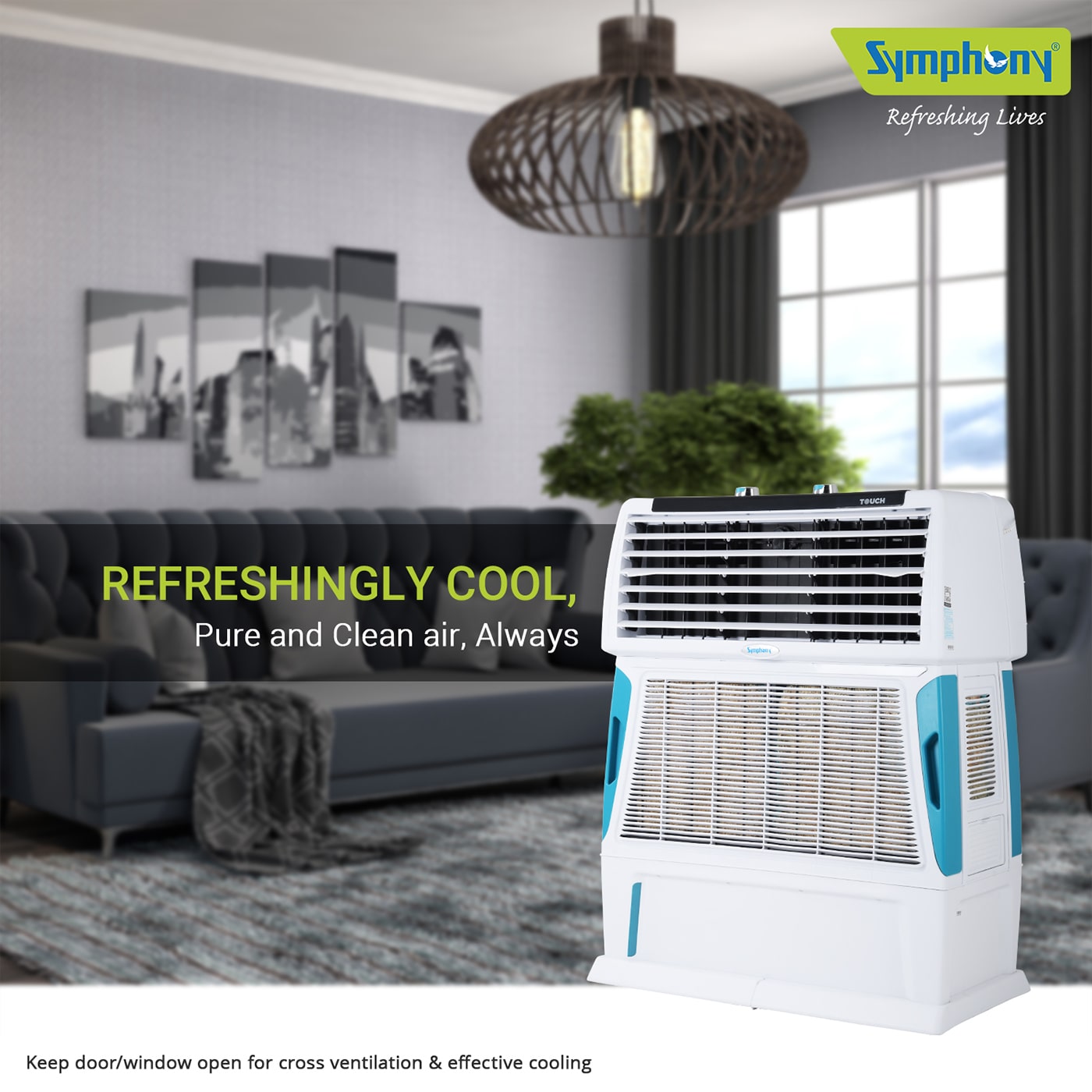 Desert Air Cooler Touch 55 With Double Blower 55 Litres Symphony